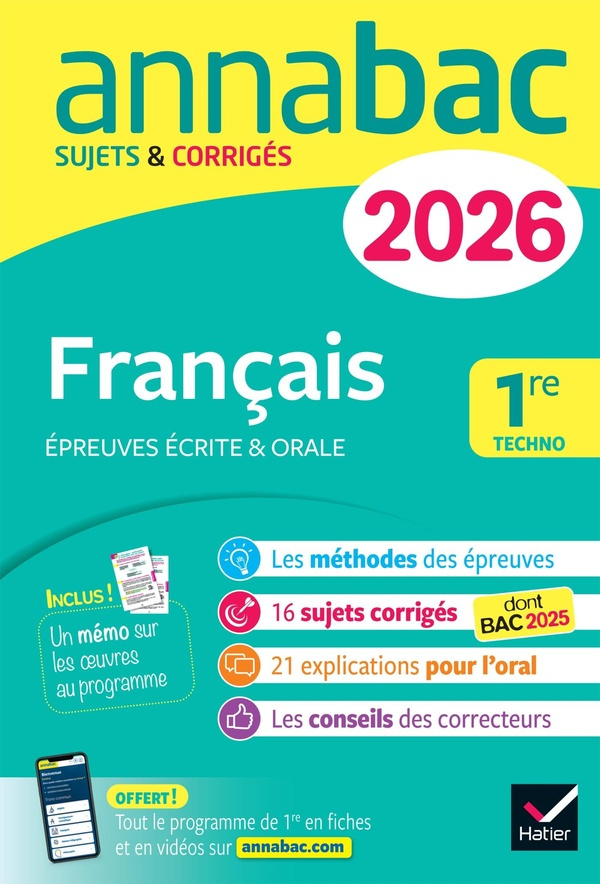 Français 1re techno Epreuves écrites & orales. Sujets & Corrigés ...